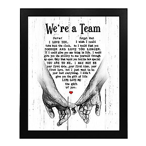 We're A Team- Wedding Vows Quotes Wall Art Decor, Inspirational Love & Marriage Wall Print, Ideal For Romantic Wedding Decor & Makes Great Anniversary Gift For Newlyweds, & Couples. Unframed-8x10"