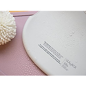 Lila & Jack Silicone Baby Bibs Set Of 2, BPA Free Waterproof Soft Durable Adjustable Silicone Bibs for Babies & Toddlers Rainbows (Yellow & White)