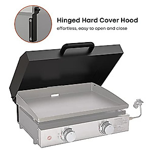 Stanbroil Hard Cover Hood 5011 Griddle Hood for Blackstone 22 Inches Table Top Griddle with Rear Grease, Black