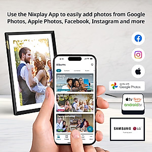 Nixplay WiFi 10.1" Touch Screen Digital Picture Frame I Easy Set Up I Share Photos and Videos Instantly via Email or App