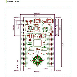 XYG-ST STM32F3DISCOVERY ST STM32F303VCT6 STM32 F3 ARM Cortex-M4 MCU Discovery Evaluation Development Board kit with USB, ST-LINK/V2 debugger, Accelerometer, Gyroscope, E-compass, LEDs, Pushbuttons