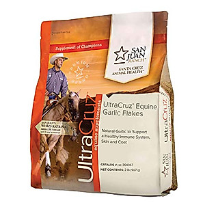 UltraCruz Equine Garlic Flakes Supplement for Horses, 2 lb (90 Day Supply)