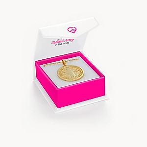 Gold Plated Reversible Religious Saint Benedict Medal Pendant Necklace Ideal for Ladies & Women 19" - Meaningful and Special Religious Jewelry Gift for Loved Ones