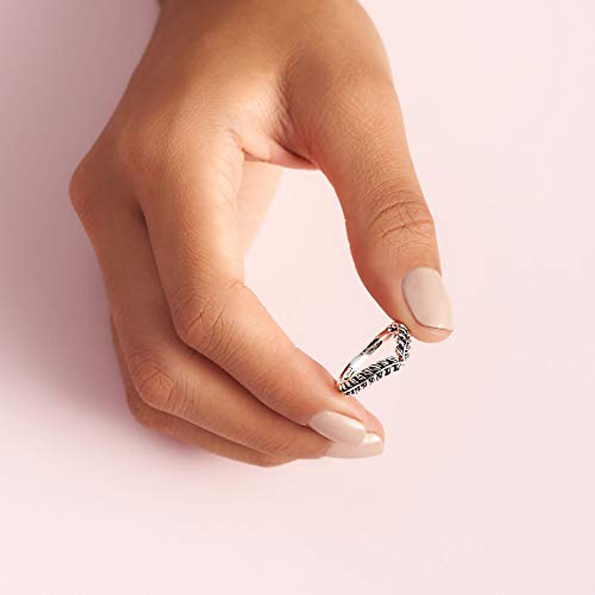 Pandora Jewelry Wheat Grains Wishbone Sterling Silver Ring, Size 4.5