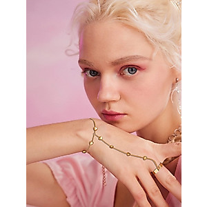 Roe Dolph Hand Chain Bracelet Ring Bracelet Hand Chain for Women Finger Ring Bracelet