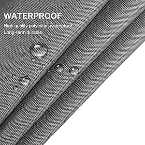 LKXHarleya 6.5ft x 6.5ft x 6.5ft Sun Shade Sail Triangle Canopy, Waterproof UV Block for Patio Garden Outdoor Facility and Activities(Grey)