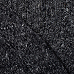 SAFAVIEH Braided Collection 4' x 6' Oval Black BRD901Z Handmade Country Cottage Reversible Wool Entryway Foyer Living Room Bedroom Kitchen Area Rug