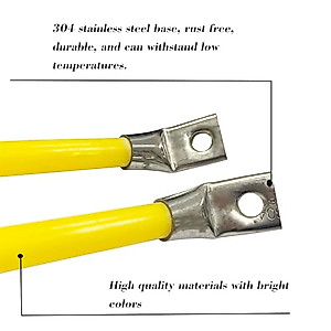 SUONE Snow Plow Blade Mark/Guide Kit Yellow 20 '' /45 Degree Curved Base 304 Connect to The Edge of The Polar Star Plow Mark Plow The Most Blizzard Boss SNO Way West Meyer More Pickup SUV UTV ATV