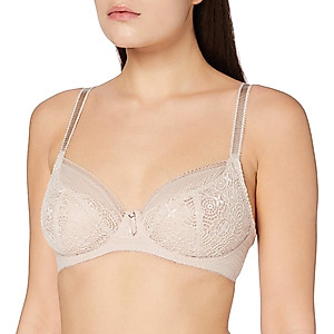 Freya Women's Expression Crochet-Look Underwire Plunge Bra -Natural Beige, 30G