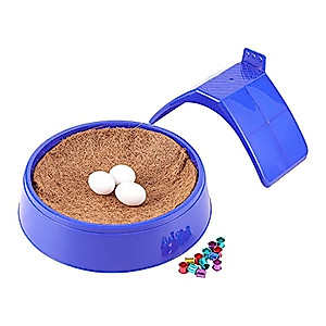 FULAIERGD Pigeon Supplies Set,3Pcs Bird Breeding Nest Bird Eggs Mat,4 Pcs Pigeon Stand Dove Rest Stand,9 Pcs White Solid Plastic Eggs,20Pcs 8mm Bird Leg Rings