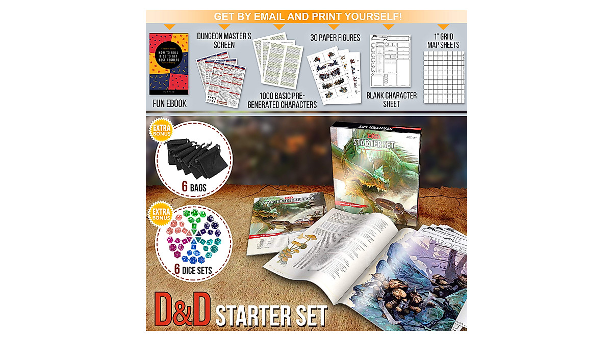 Dungeons & Dragons 5th Edition Starter Set with Dice - Beginner's ...