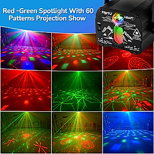 Laser Lights for Party, Disco Ball DJ Lights - Sound Activated Strobe Light, RGB Backgrounds Light for Glow Party Rave, Party Rave Light for Halloween Birthday Club Christmas Xmas Lights