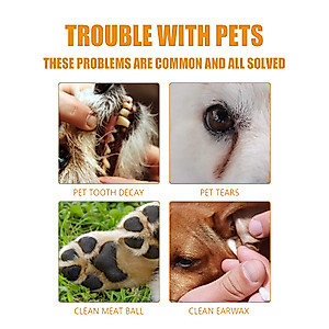 Fasurid Pet Dental Fingers Wipes, 50Pcs Dog Teeth Cleaning Finger Cots, Oral Wipes Pads for Dogs and Cats Ear Eye Face - Optimize Oral Health Reduces Plaque, Freshens Breath