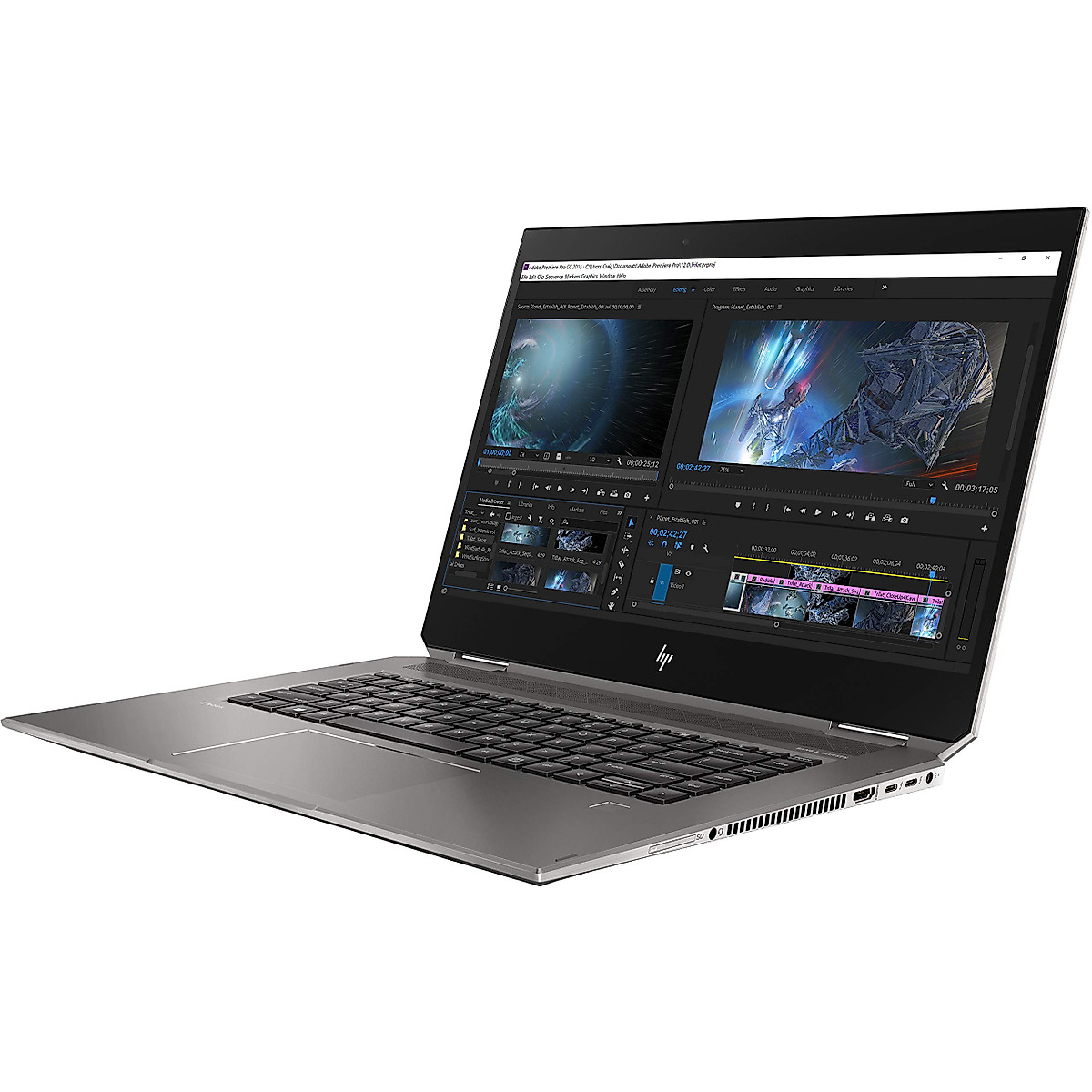 HP Zbook Studio X360 G5 15.6" Touchscreen 2 in 1 Mobile Workstation - Core i7 i7-8750H - 16 GB RAM - 256 GB SSD - Windows 10 Pro - in-Plane Switching (IPS) Technology - English Keyboard