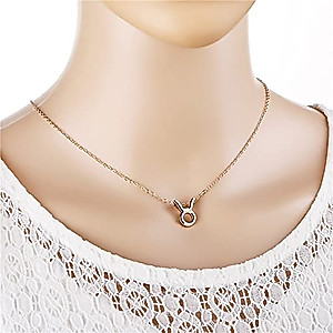 Zodiac Taurus Necklace Gift for Women - Gold Taurus Constellation Horoscope Necklace