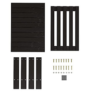 Zhuoyue Wooden Step Stool for Kids Adults Black Small Bamboo Wood Shower Foot Rest Stool Shaving Legs for Bathroom Sink Bed Kitchen