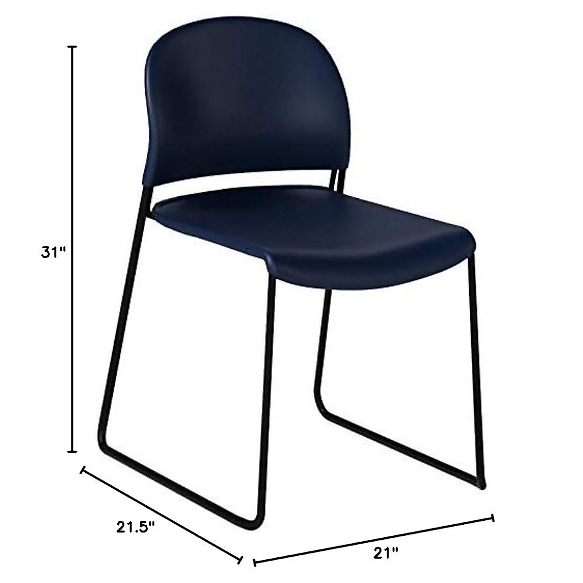 HON Guest Stacker High-Density Stacking Chair, Regatta
