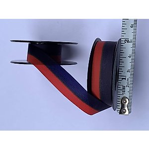 Universal Typewriter Ribbons - Custom Color Twin Spool Typewriter Ribbons (Blue and Red)