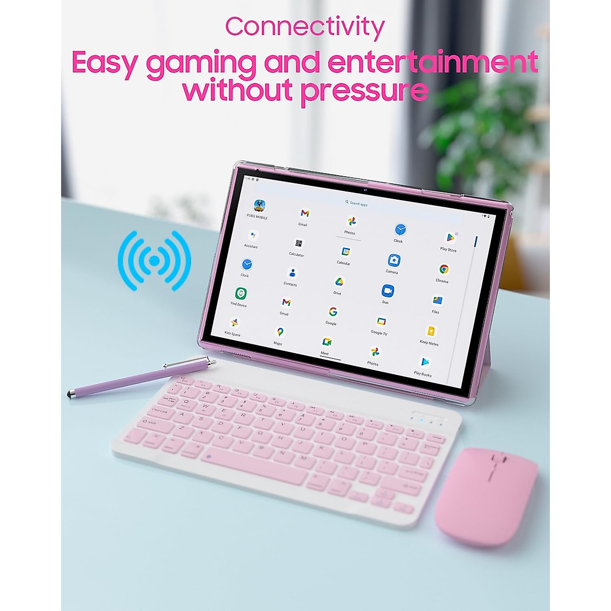 Tablet 2 in 1 Android 11 Tablets with Keyboard 10 inch Tabletas, Include Mouse Stylus Case Tempered Film, 6000mAh Tablet 32GB ROM 512GB Expandable Tableta, 8MP Dual Camera, WiFi BT Google Tablet PC.