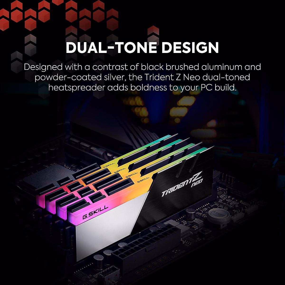 G.Skill Trident Z Neo Series (Intel XMP) DDR4 RAM 32GB (2x16GB) 3600MT/s CL16-19-19-39 1.35V Desktop Computer Memory UDIMM (F4-3600C16D-32GTZNC)