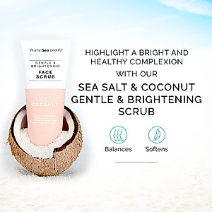 Vitamins and Sea Beauty, Hydrating Exfoliating Face Cleansing Wash Scrub, Skin Deep Pore Cleanser Minimizer with Sea Salt and Coconut Skincare, 5.1 Fl Oz