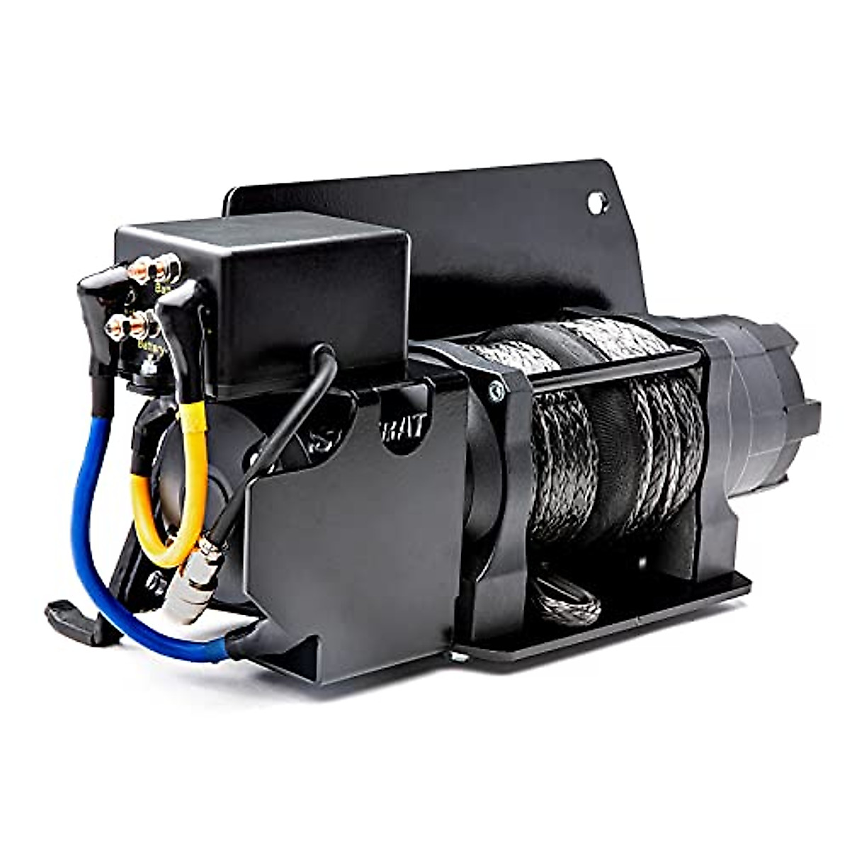 SuperATV 6000 lb. Ready-Fit Winch for Polaris Ranger XP 1000 / Crew (See Fitment) | 266.1 Gear Ratio | 50 Foot Remote Range | 3/16 Inch Steel | Permanent Magnet DC 12V, 1.9 HP Motor