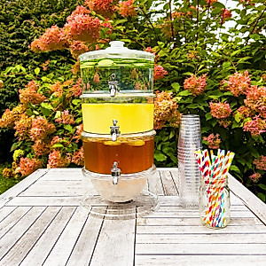 Mind Reader Drink Parties, Beverage Tower Dispenser Punch, Sangria, Ice Bucket, Acrylic, 9" L x9 W x20 H, 9"L x 9"W x 20"H, Clear