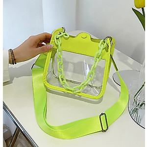 Clear Bag for Women Clear Handbag Concert Bag Stadium Approved Clear Purse Shoulder Crossbody Bag Satchel Hobo Bag