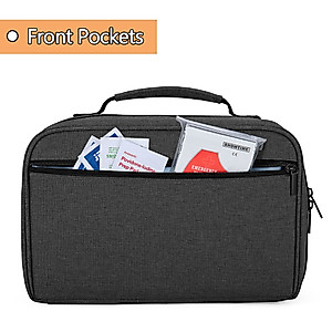 Damero Carrying Case for 2 Stethoscopes, Portable Stethoscope Case Compatible with 3M Littmann/ADC/Omron Stethoscope, BP Cuffs and Other Accessories, Black