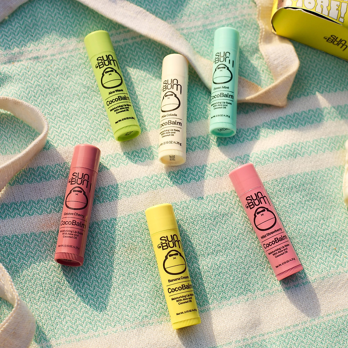 Sun Bum Ocean Mint Cocobalm | Hydrating Lip Balm with Aloe | Hypoallergenic, Paraben Free, Silicone Free,| 0.15oz Stick