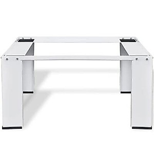 INLIFE Washer Dryer Stand Heavy Duty Washing Machine Pedestal with Storage Drawer Adjustable Height Base for Mini Air Conditioner Refrigerator Dryer 24.8"x21.3"x12.2"(WxDxH)