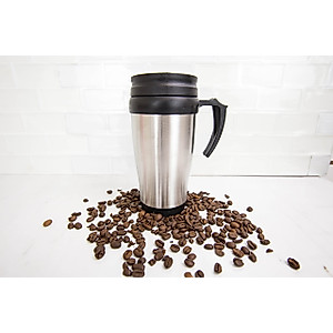Home Basics VF00178 Stainless Steel Travel Coffee Mug, Silver
