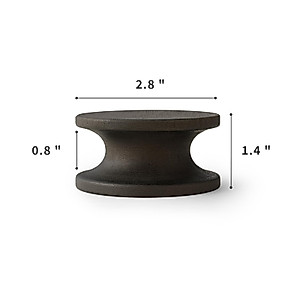 GUDEE Ran Bamboo Wall Mount Round Hooks, Heavy Duty Modern Decorative Durable Hanger for Hanging Bags, Shoes, Towels, Accessories and More in Foyer, Kitchen, Bedroom, Closet in Color Brown