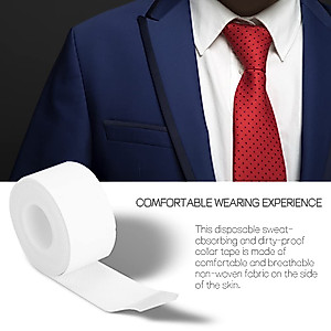 Collar Protector Sweat Pads, Disposable Sweat Prevention Adhesive White Self-Adhesive Anti-Dirty Neck Liner Tape Patches Shielding