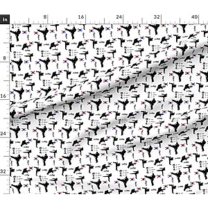 Spoonflower Fabric - Large Print Martial Arts Fitness Health Printed on Petal Signature Cotton Fabric by The Yard - Sewing Quilting Apparel Crafts Decor