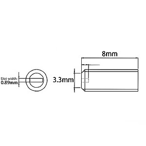 M5 x 8mm Slotted Head Set Screws, Plastic Headless Grub Screws White Nylon, Metric, 100Pcs