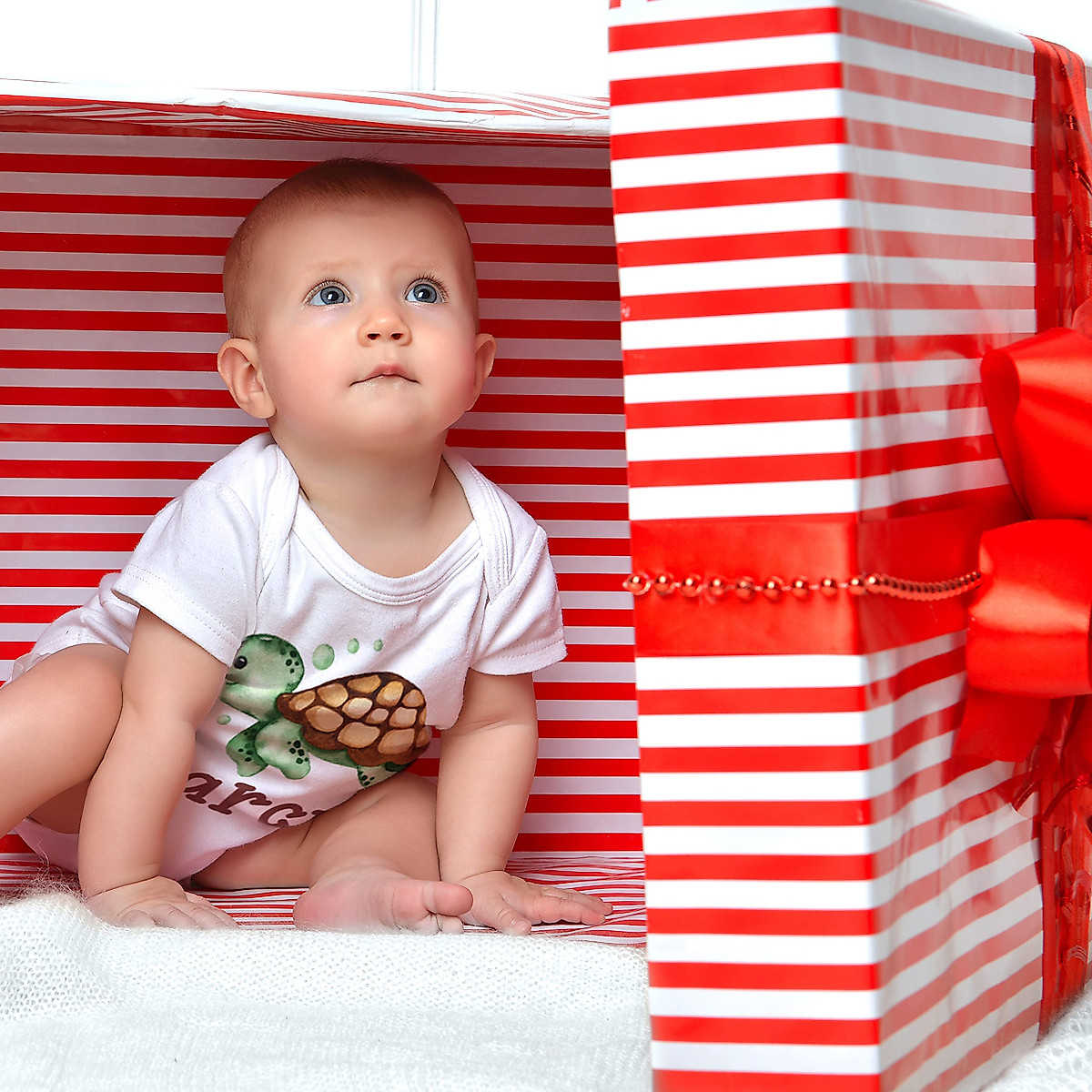 Generic Personalized Baby Onesie Gift for Girl/Boy w/Name - Customized Funny Babies Bodysuit/Clothes - Custom Infant White Romper Shower Christmas Gifts C1, Newborn, 6M, 12M, 18M, 24M