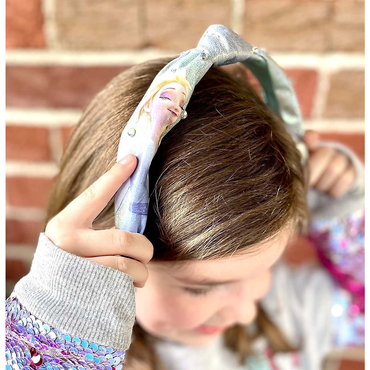 LUV HER Disney Frozen 2 Elsa Knot Headband with Diamond - Headbands For Girls - Hair Accessories For Her