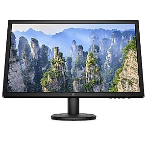 HP V24 FHD Monitor | 24-inch Diagonal Full HD Computer Monitor with 75Hz Refresh Rate and AMD Freesync | Low Blue Light Screen with HDMI and VGA Ports | (9SV71AA) (Renewed)