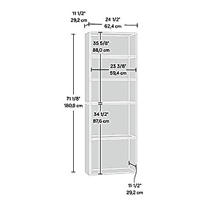 Sauder Beginnings 5-Shelf Bookcase, Highland Oak finish