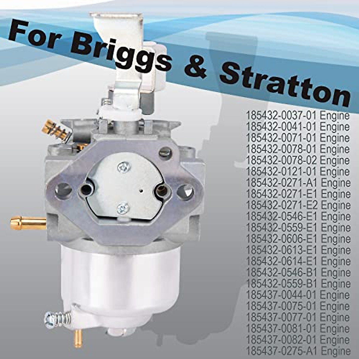 715670 Carburetor for Briggs and Stratton 185432-0271-E1 Carburetor Replace 715671 715668 185432-715670 Carb with Gaskets
