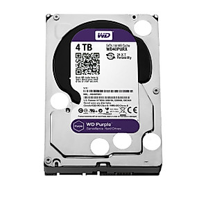 WD Purple 4TB Surveillance Hard Disk Drive - 5400 RPM Class SATA 6 Gb/s 64MB Cache 3.5 Inch - WD40PURX [Old Version]