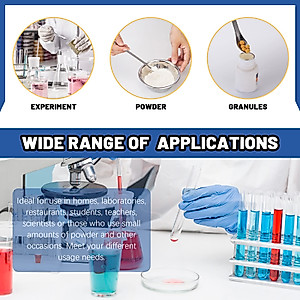 Glarks 17Pcs Capsule Filling Micro Lab Spoon Kits Sampling Spoon Mixing Spatula Laboratory Tiny Mixing Spatula Long Sampling Spoon for Powders Gel Cap Capsule Filler