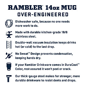 YETI Rambler 14 oz Mug, Vacuum Insulated, Stainless Steel with MagSlider Lid, Canopy Green