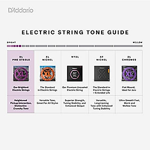 D'Addario Guitar Strings - ProSteels Electric Guitar Strings - Round Wound - Brighter, Crunchier, Increased Sustain - EPS520 - Super Light, 9-42