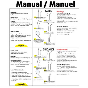 Antonki 6 Pack Teeth Cleaning Dental Tools, Plaque Remover Dental Hygiene Kit, Stainless Steel Professional Tooth Tartar Scraper for Home Use - with Case