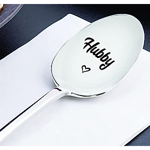 Valentine Gift for Boyfriend - Romantic Husband Gift For Just Married | Newly Wed Couple Gift | Christmas Gift For Husband | Hubby - Engraved Spoon for Men | Birthday Gifts for Hubby
