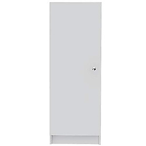 BOWERY HILL Contemporary Kitchen 47" High Utility Storage Pantry Cabinet in White