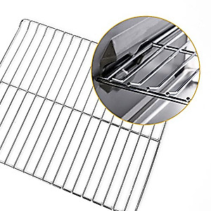 Hisencn Cooking Grate Replacement Parts for Masterbuilt Electric Smoker 30 Inch, 4 Pack 14.6" x 12.2" Chrome Plated Grill Grate for Masterbuilt MB20071117 Smoker grates Replacement