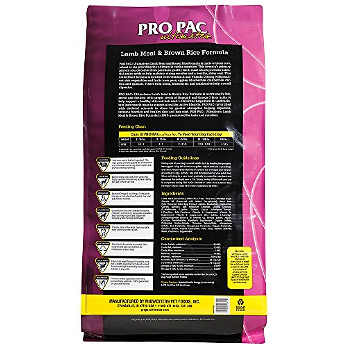 Pro Pac Ultimates Lamb Meal And Brown Rice Dry Dog Food, 28 Lb.
